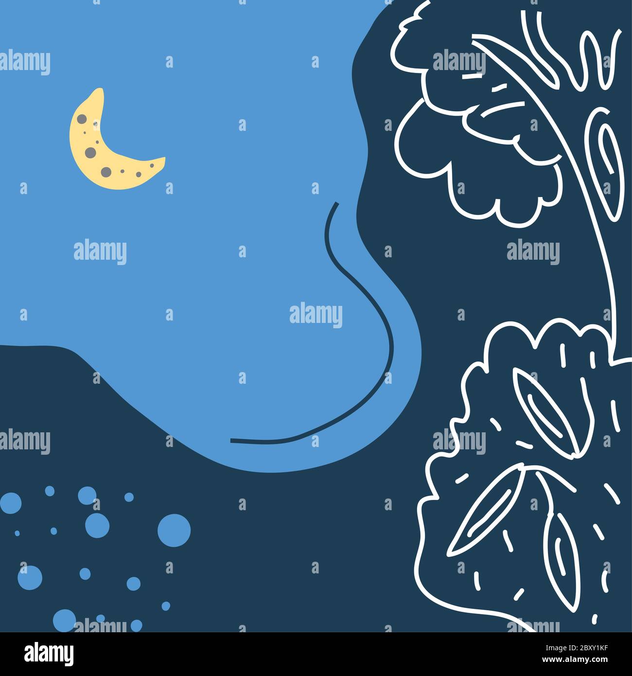 abstract background, drawn with various shapes and doodle objects ...