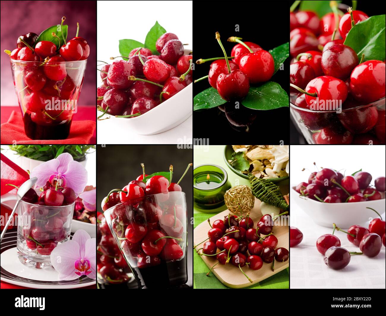 Cherry collage hi-res stock photography and images - Alamy