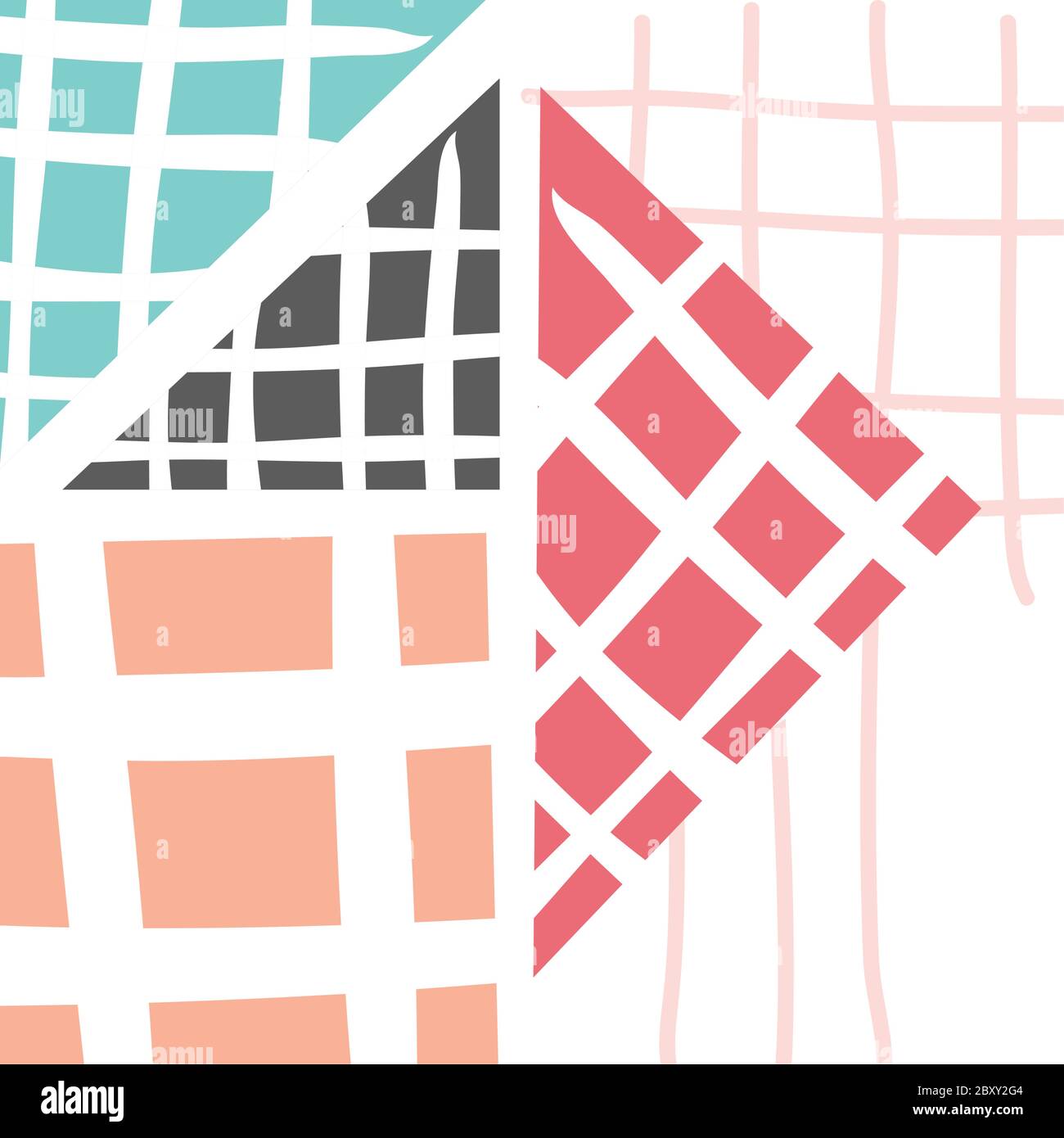 abstract background, drawn with various shapes and doodle objects ...