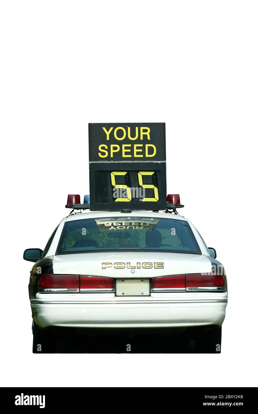 Police Car Speed Check Stock Photo - Alamy