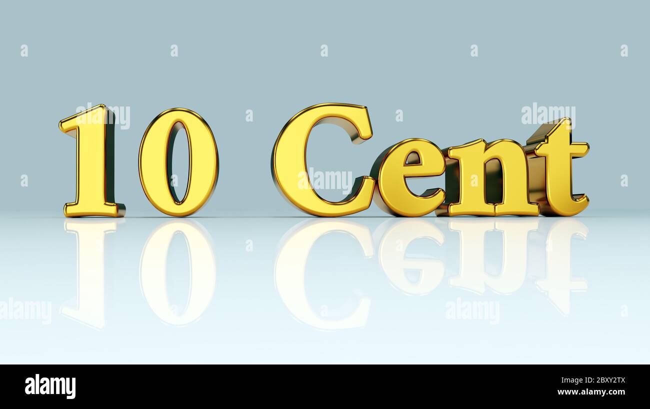 a word 10 cent on white background, 3d illustration Stock Photo - Alamy