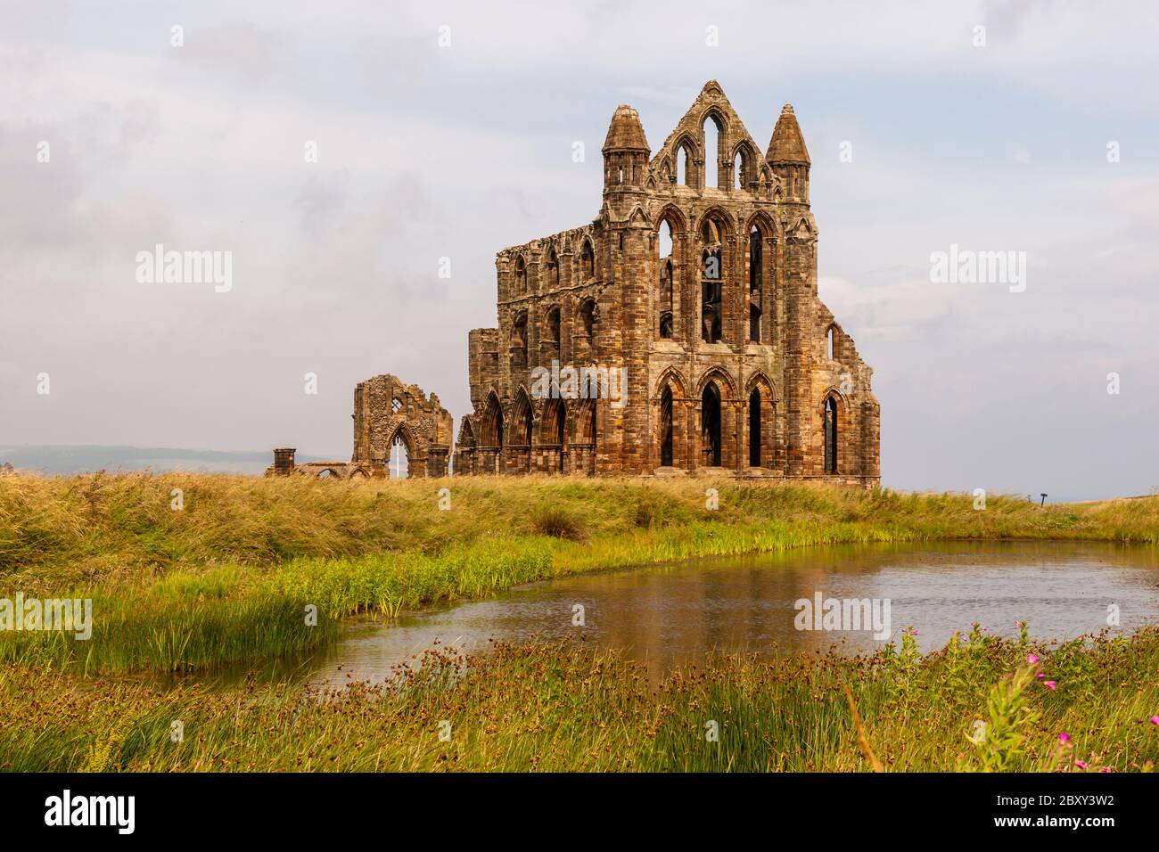 The ruin of Whitby Abbey, Scarborough, England Stock Photo - Alamy