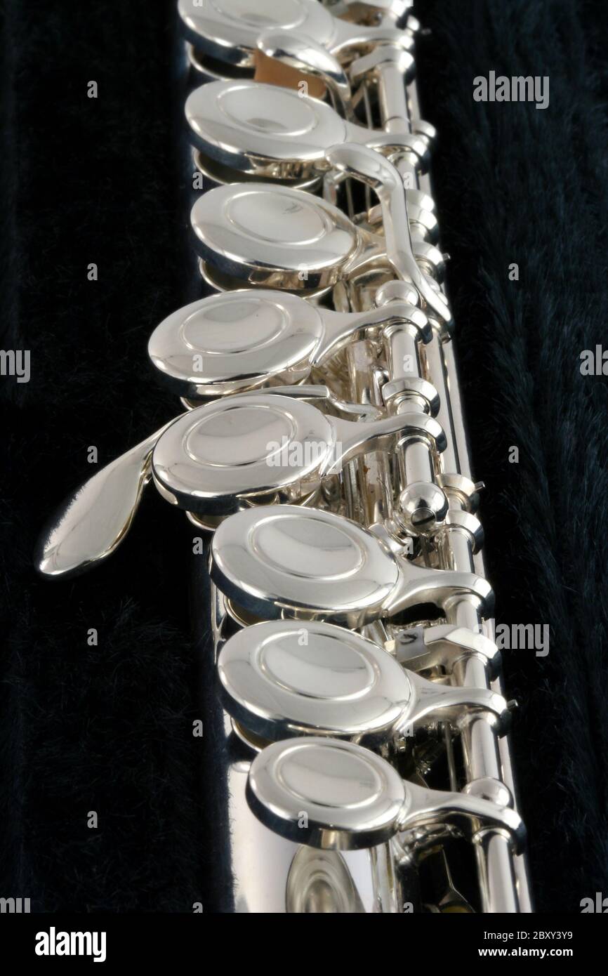 Vertical view of a flute Stock Photo - Alamy