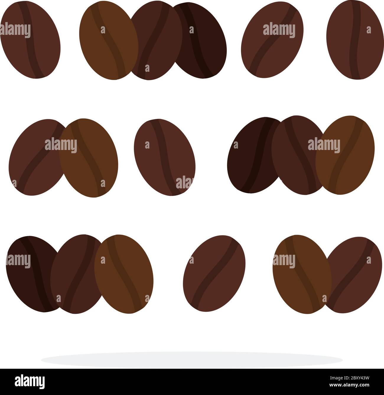 Roasted coffee in a row vector flat isolated Stock Vector Image & Art ...