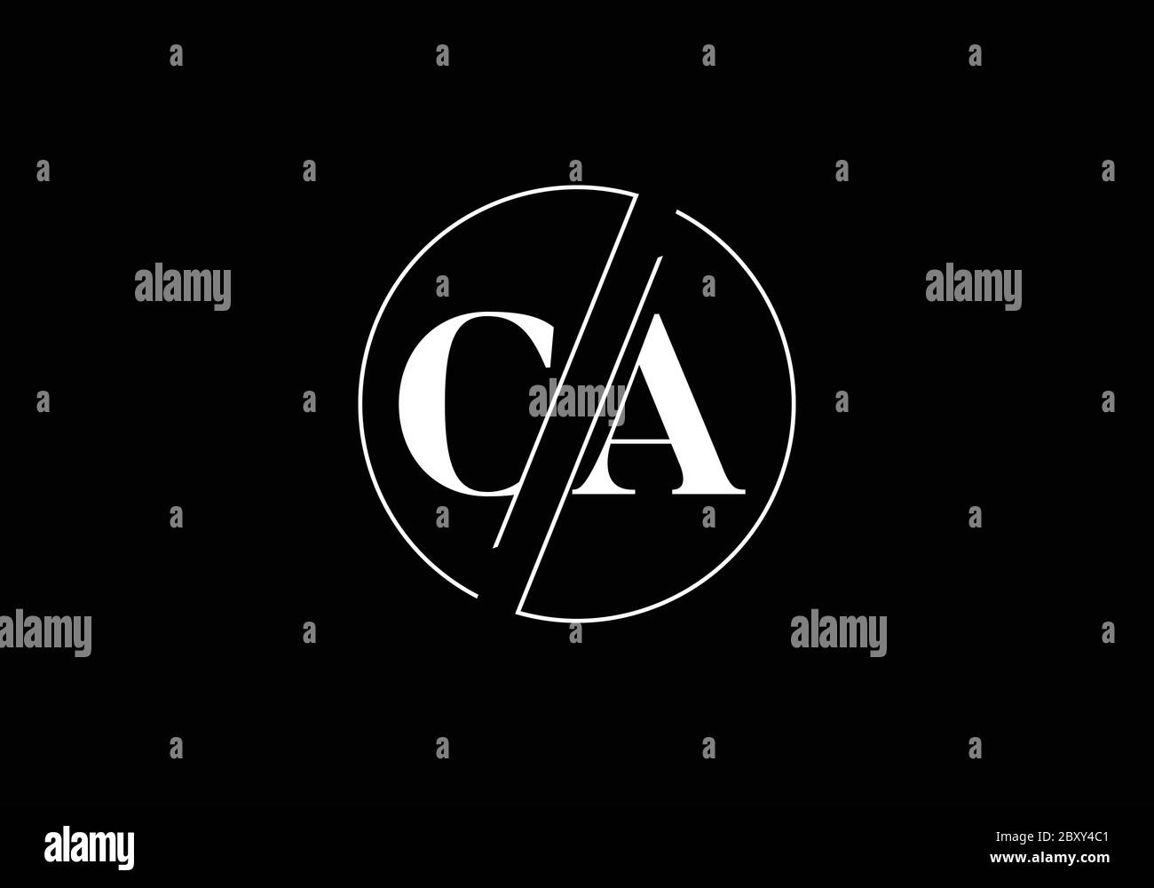 Initial Monogram Letter C A Logo Design Vector Template. C A Letter ...