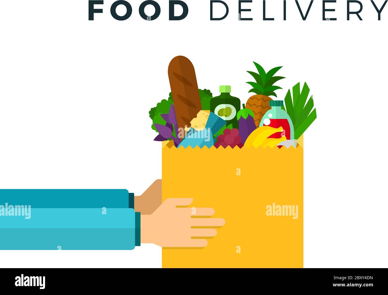 Fresh fruit delivery service Stock Vector Images - Alamy