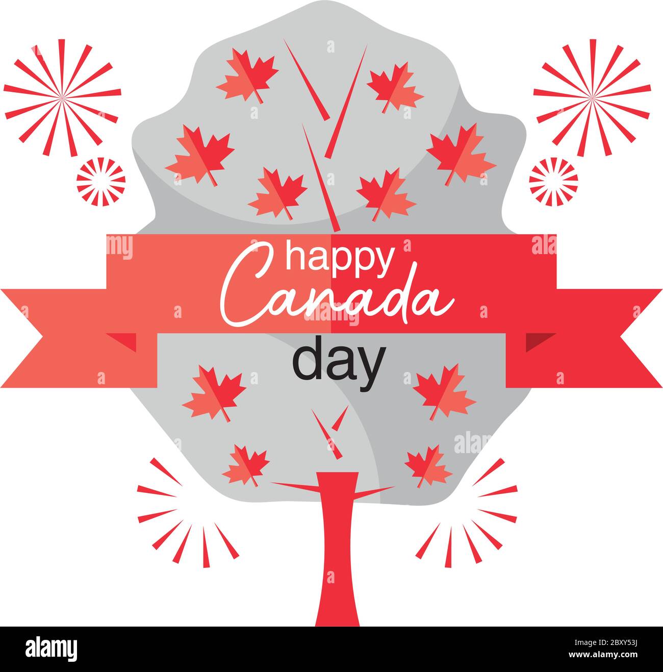 Canada day fireworks Stock Vector Images - Alamy