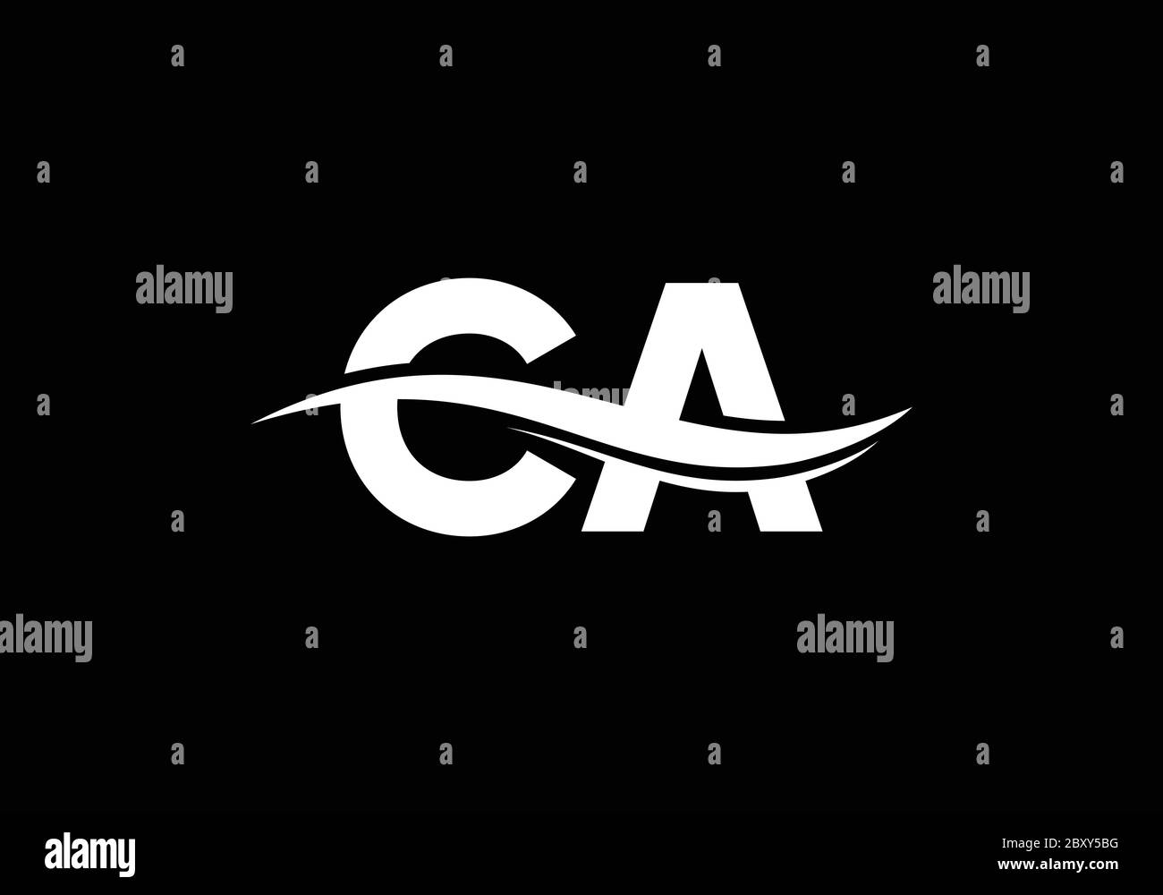 Initial Monogram Letter C A Logo Design Vector Template. C A Letter ...