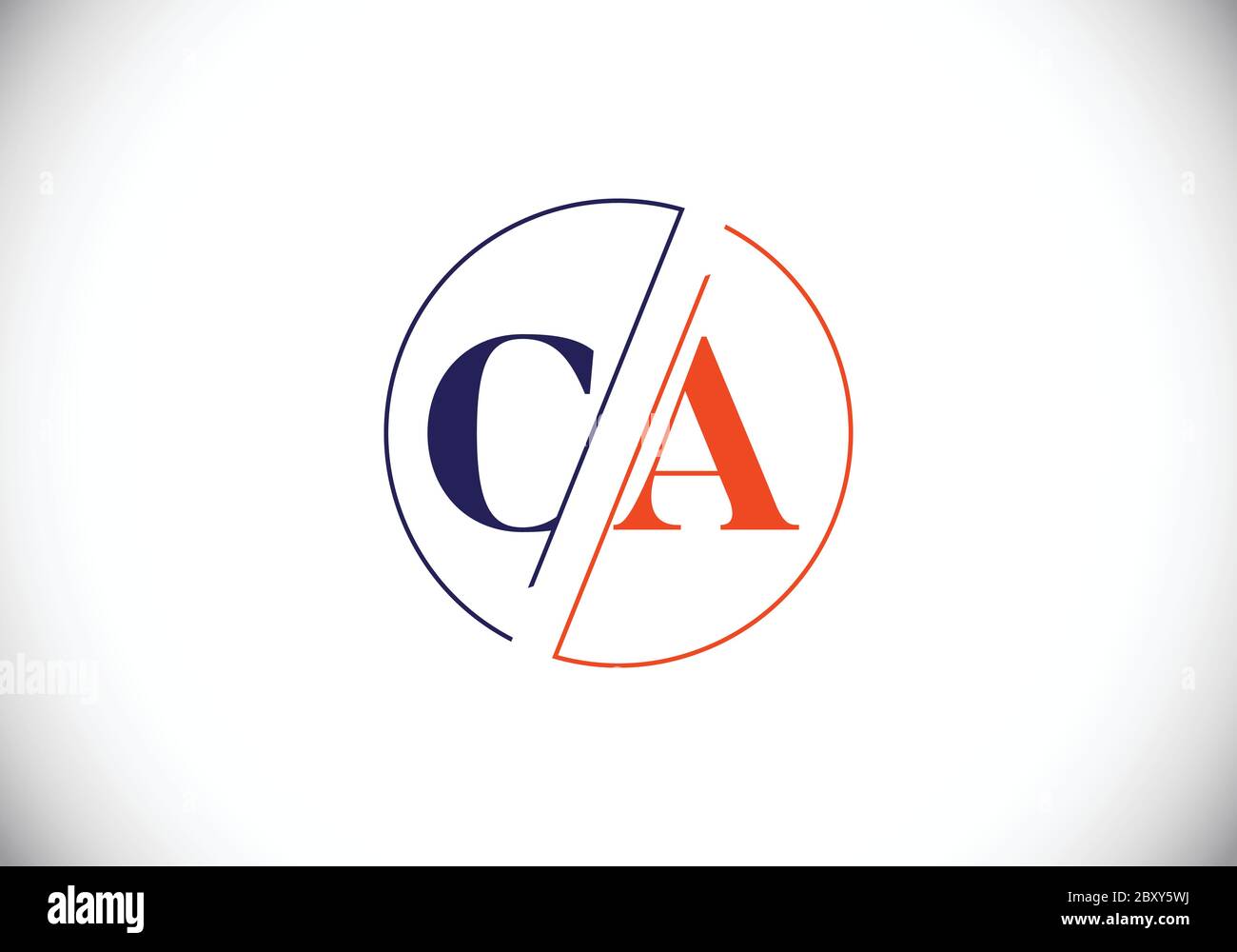 Initial Monogram Letter C A Logo Design Vector Template. C A Letter ...