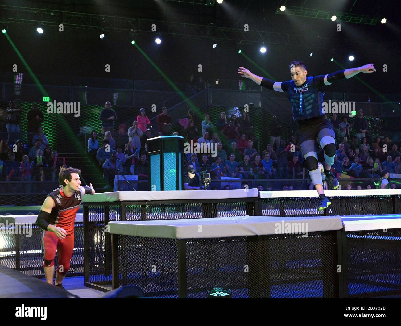 ULTIMATE TAG, tagger Corbin Reinhardt aka The Kid chases a contestant ...