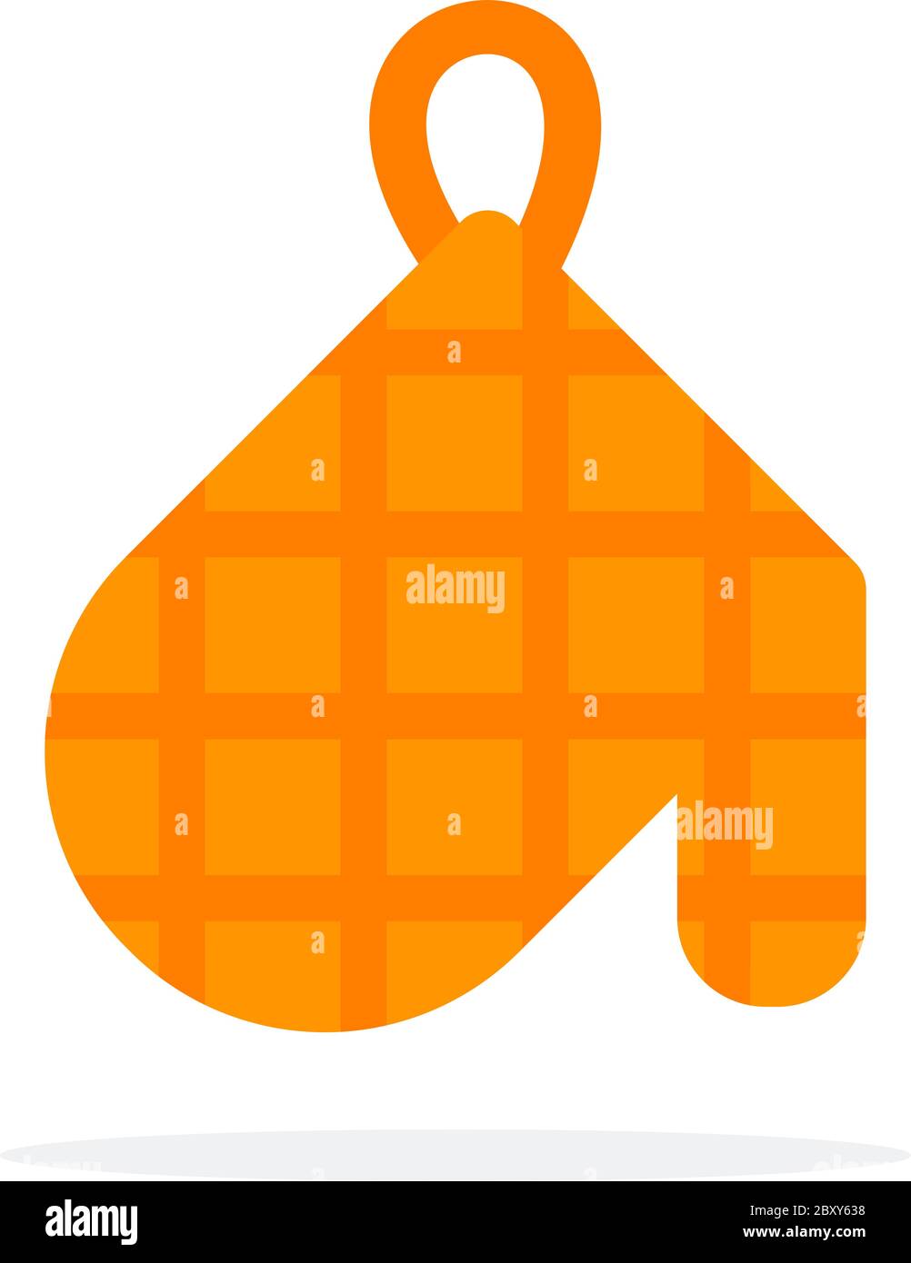 Quilted kitchen mitten vector flat isolated Stock Vector Image & Art ...