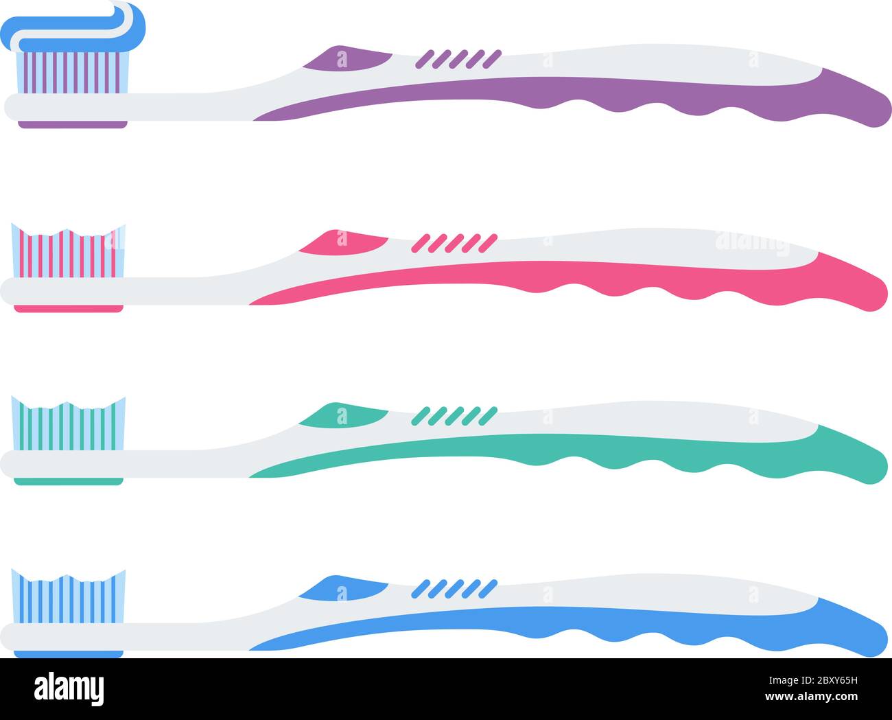 Plastic toothbrushes Stock Vector Images - Alamy