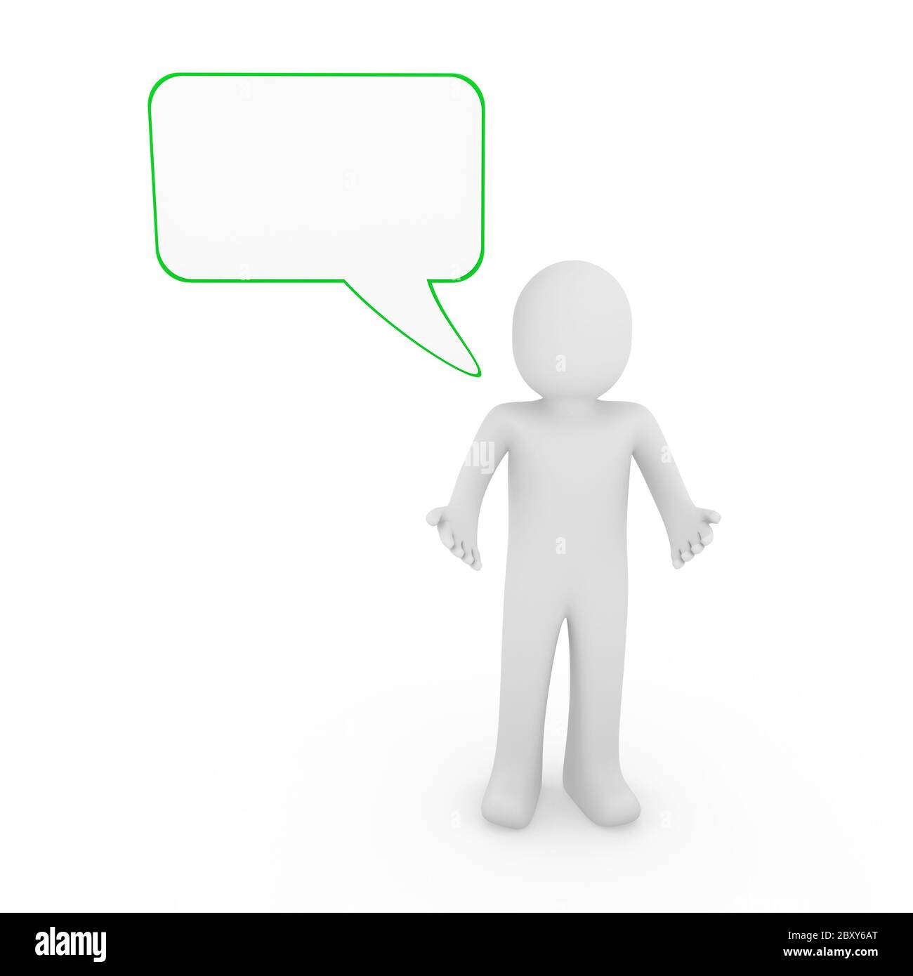 3d human man speak Stock Photo - Alamy