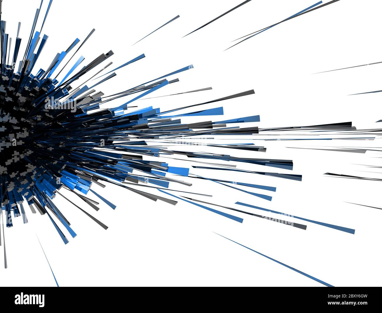 3d abstract explosion blue Stock Photo - Alamy