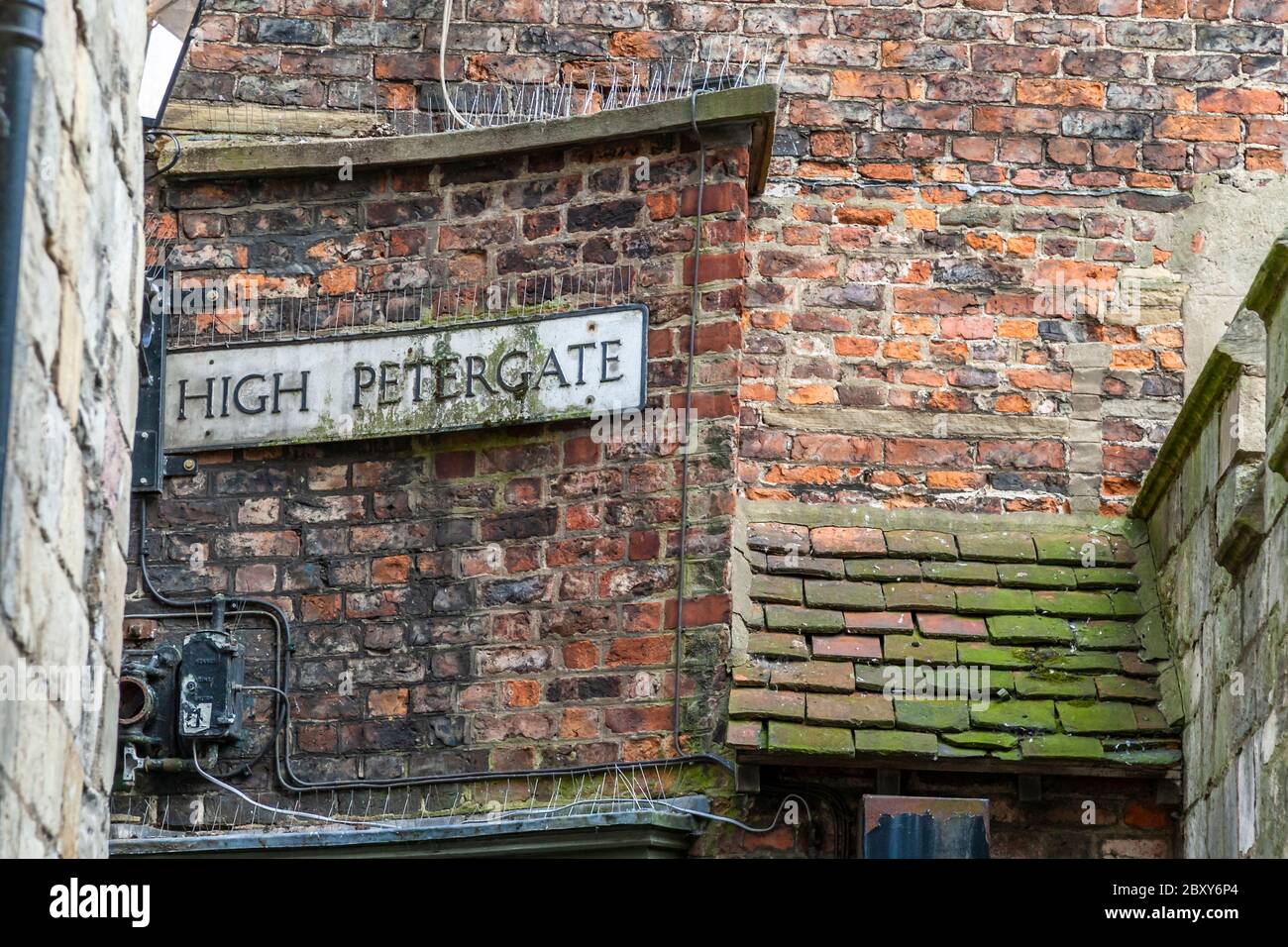 The city wall of York at High Petergate Stock Photo - Alamy