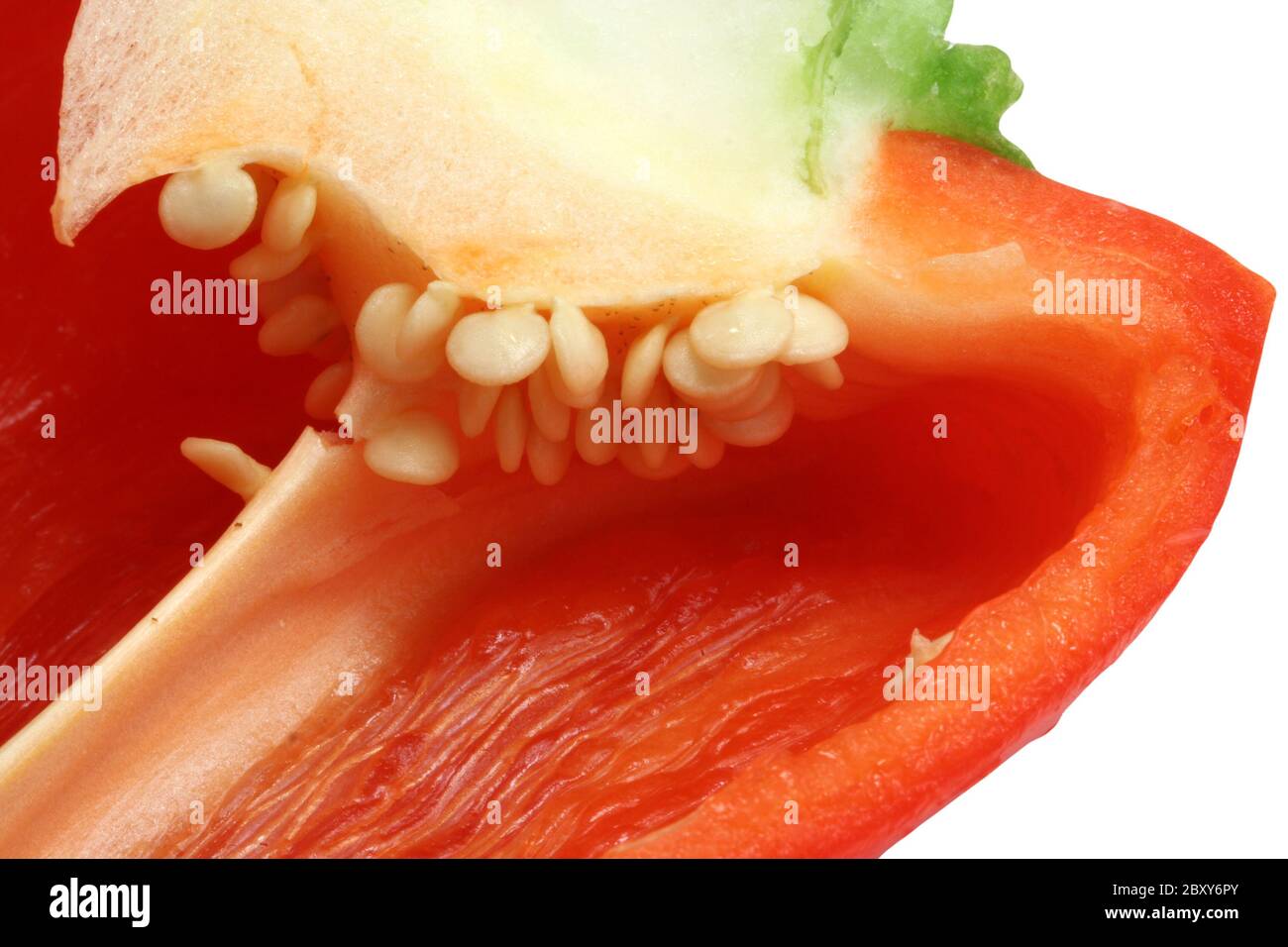 The inside of a red pepper Stock Photo - Alamy