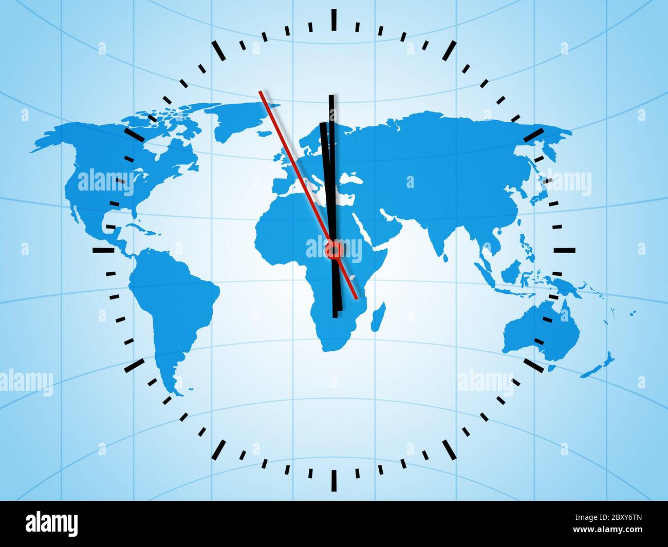 Modern clock map hi-res stock photography and images - Alamy