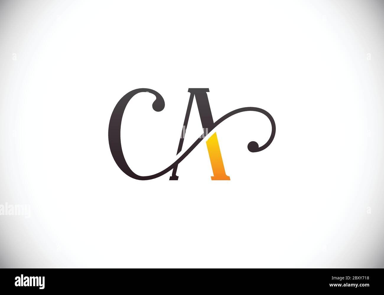 Initial Monogram Letter C A Logo Design Vector Template. C A Letter ...