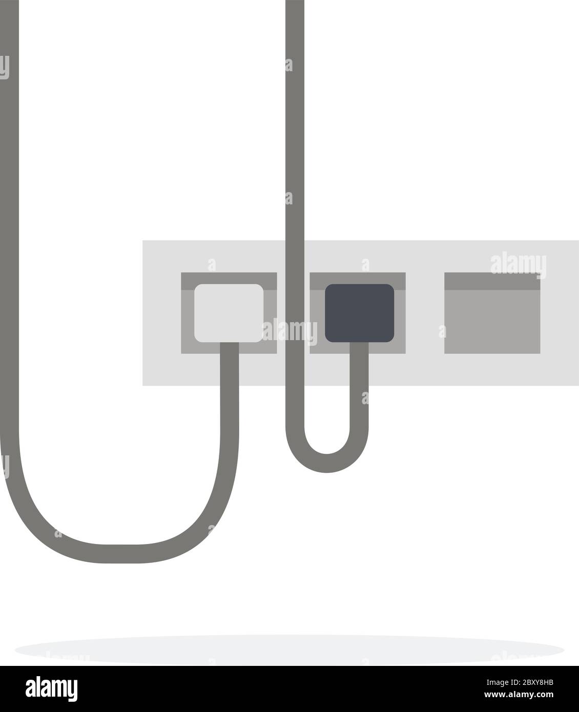 Plug plugged electrical outlet Stock Vector Images - Alamy