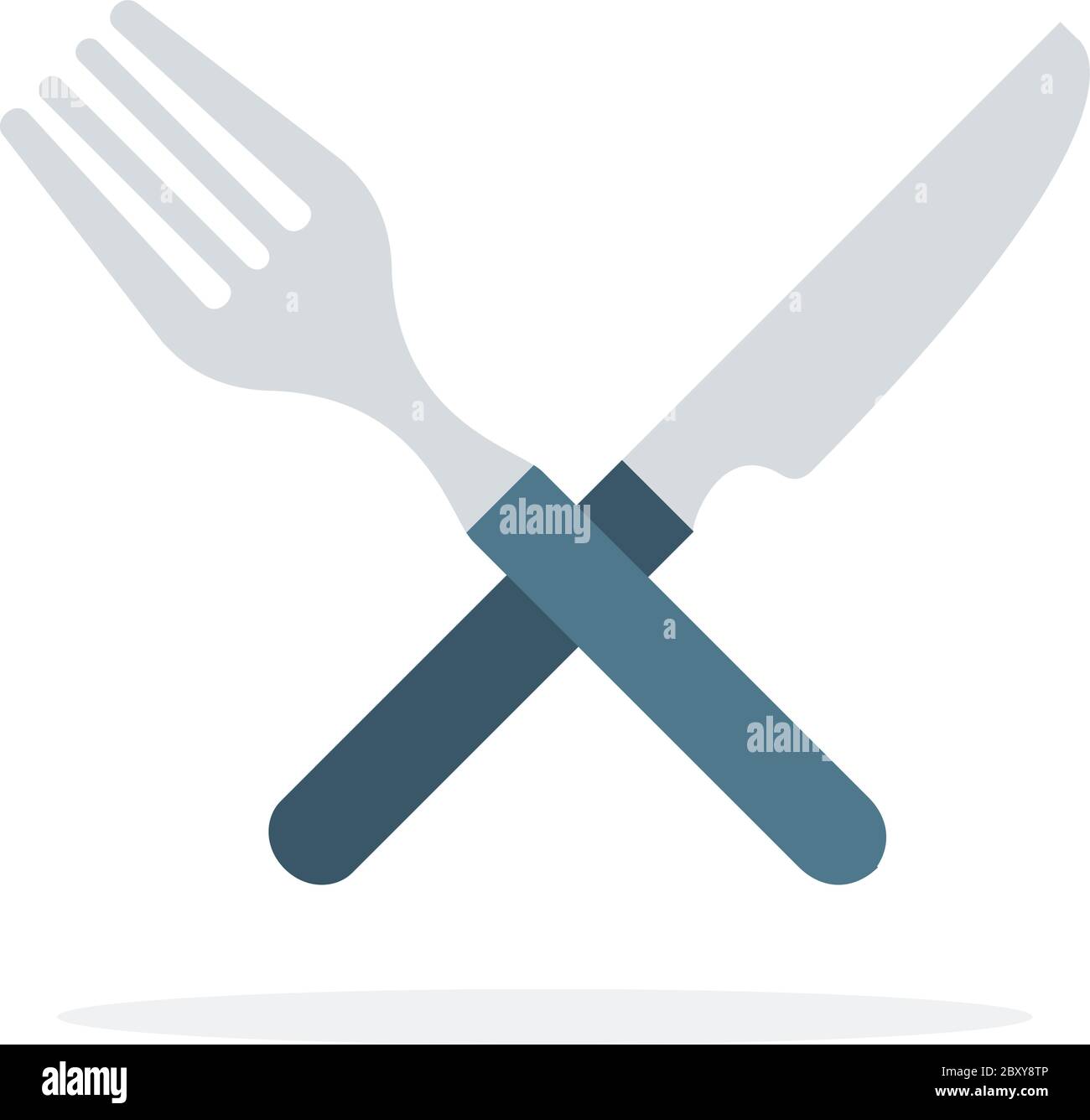 Crossed fork and knife vector flat isolated Stock Vector Image & Art ...