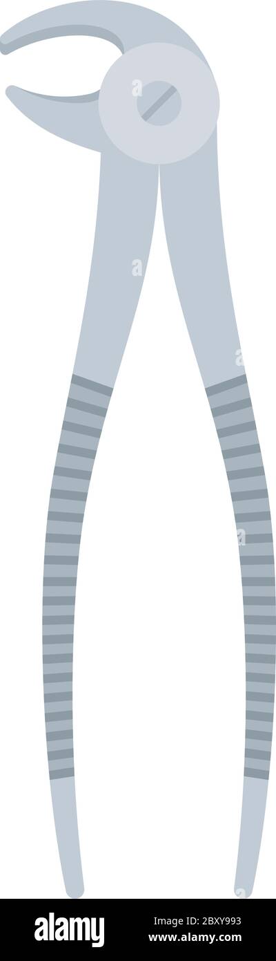 Curved tooth forceps vector icon flat Stock Vector Image & Art - Alamy