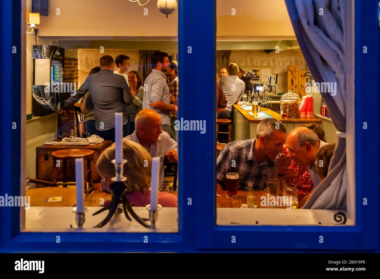 View through the window into a pub. Pre-Wedding-Evening in South ...