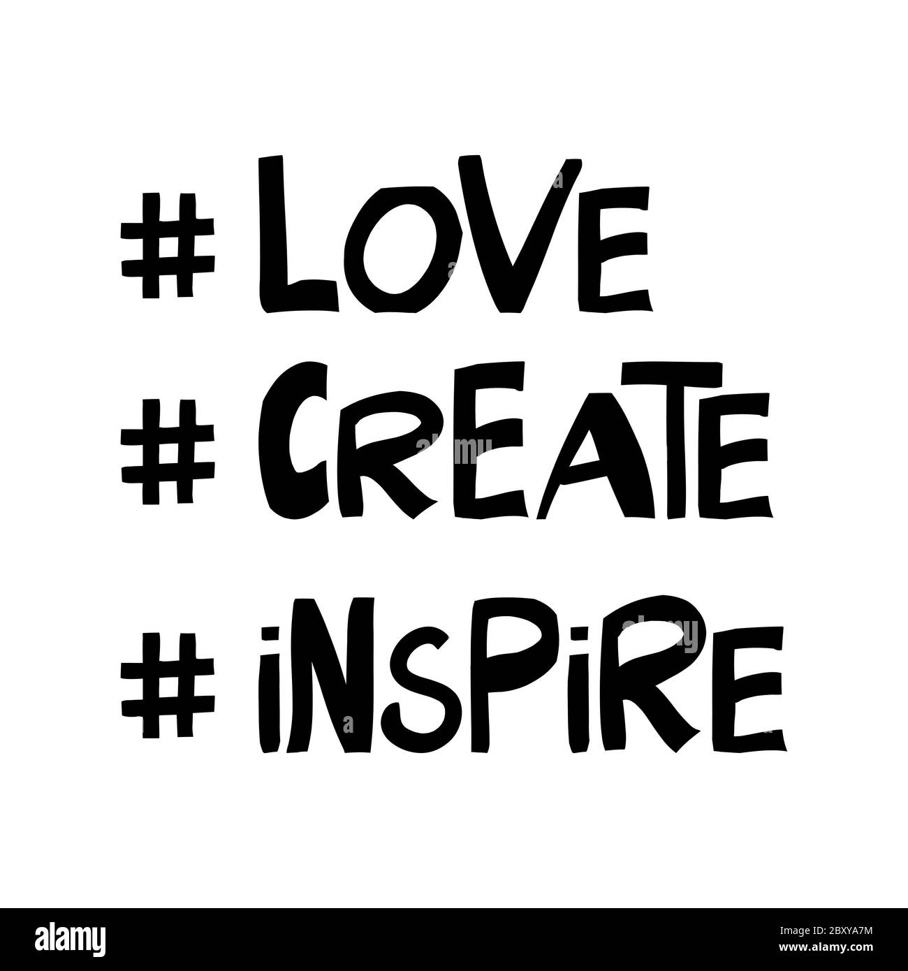 Love create inspire Stock Vector Images - Alamy