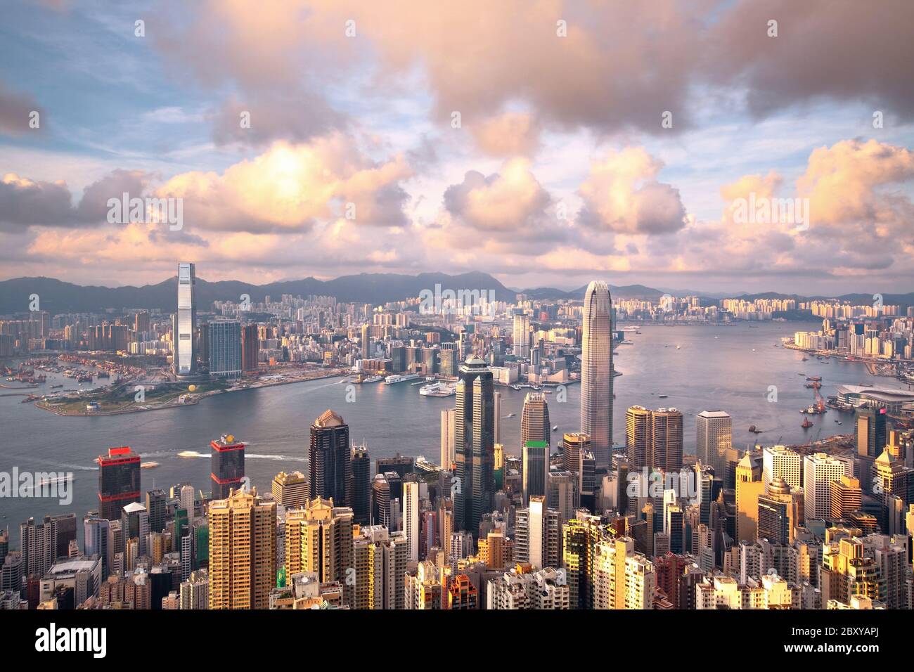 Hong Kong landmark view from the peak Stock Photo - Alamy