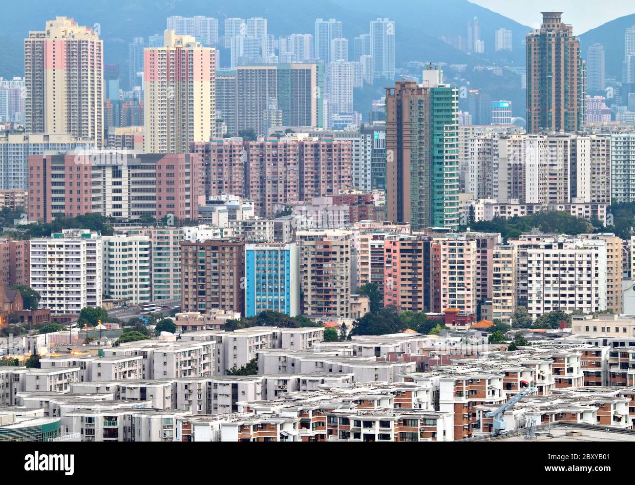Hong Kong crowded buildings Stock Photo - Alamy
