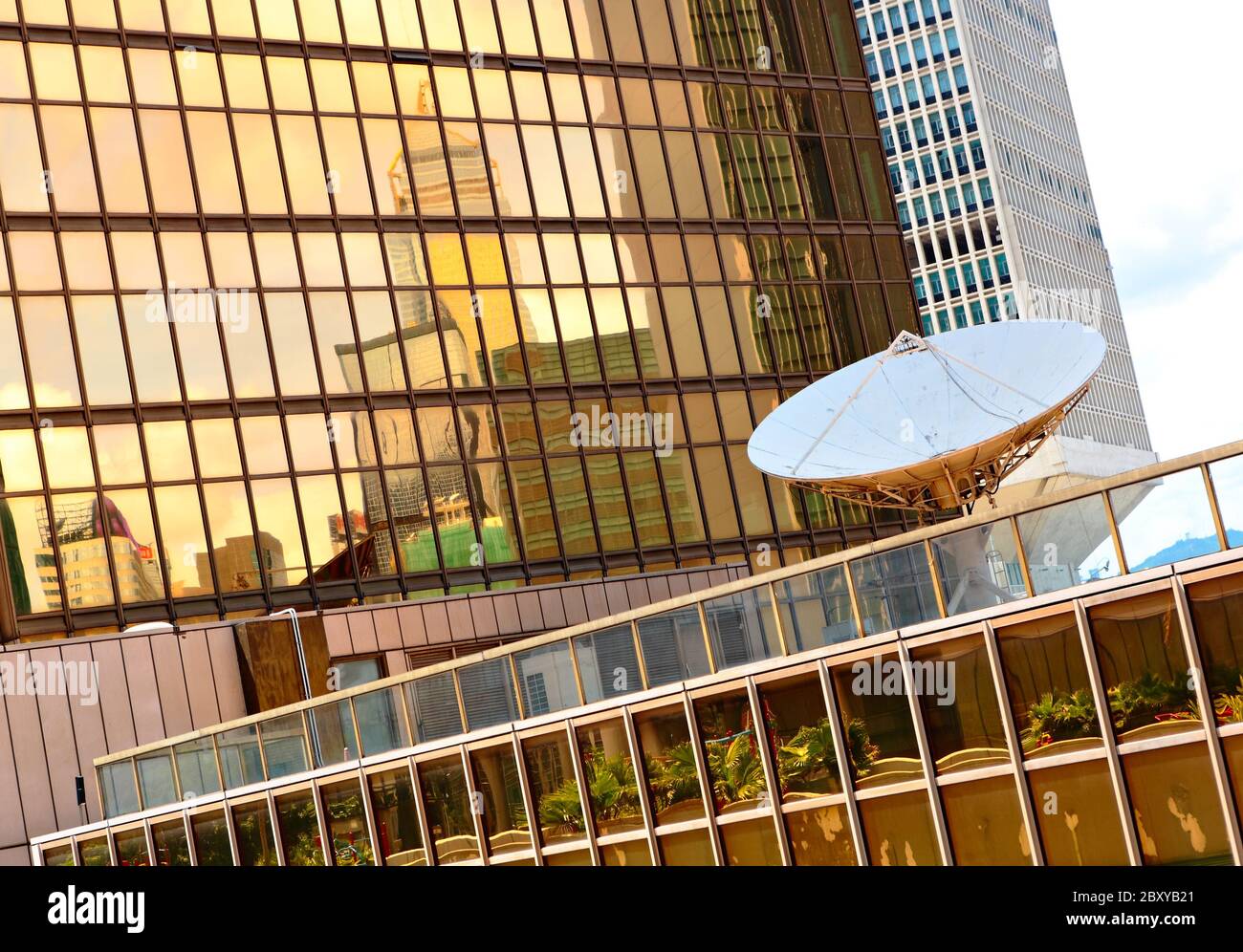 satellite receiver on building Stock Photo - Alamy