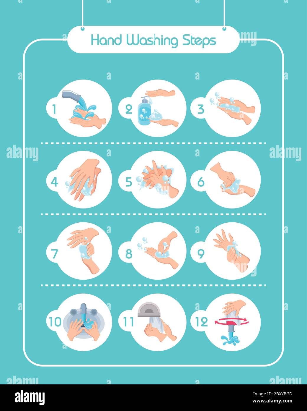 set of icons of hand washes Vector illustration design Stock Vector ...