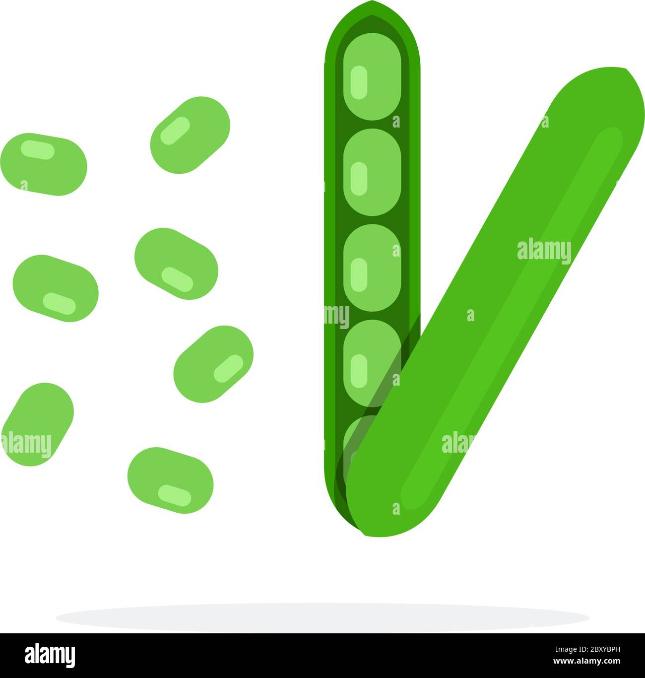 Green Peas in a pod Stock Vector Image & Art - Alamy