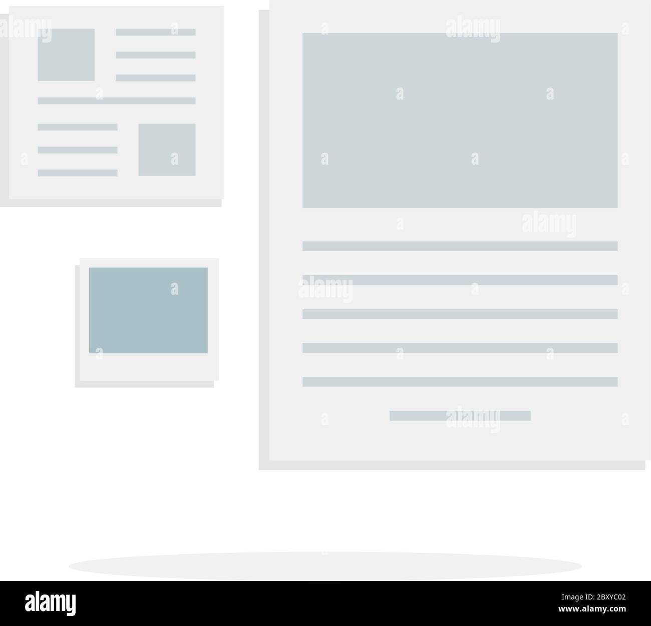 Article in the newspaper, notes and photo Stock Vector Image & Art - Alamy