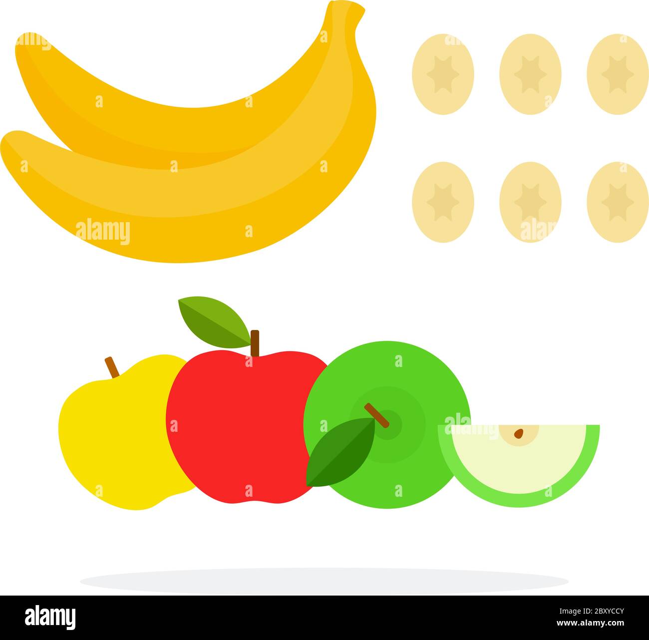 Three apples Stock Vector Images - Alamy