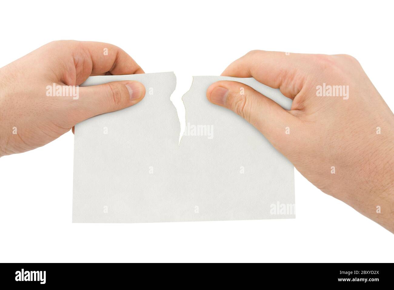 Hands tear paper Stock Photo - Alamy