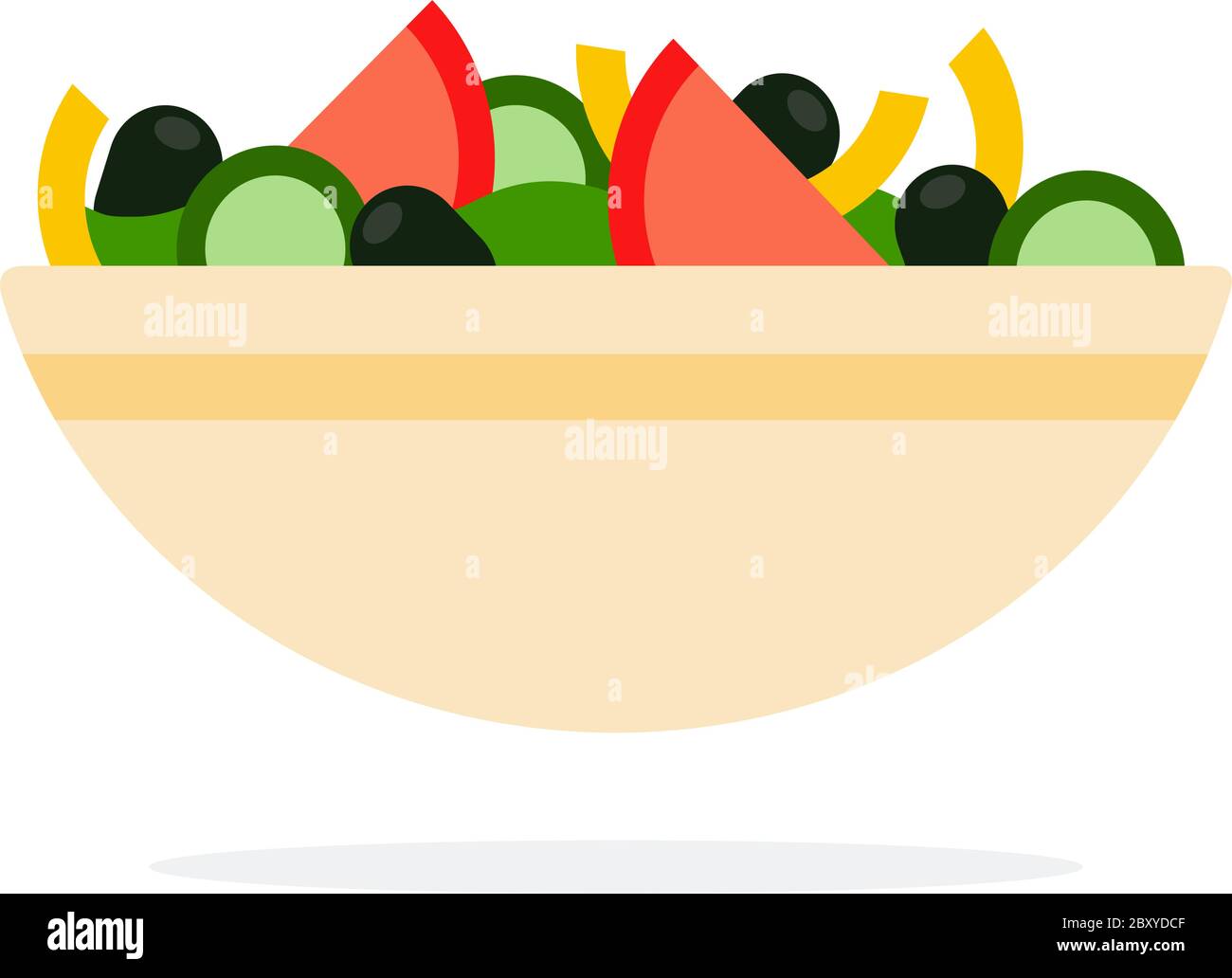 White plate salad in Stock Vector Images - Alamy