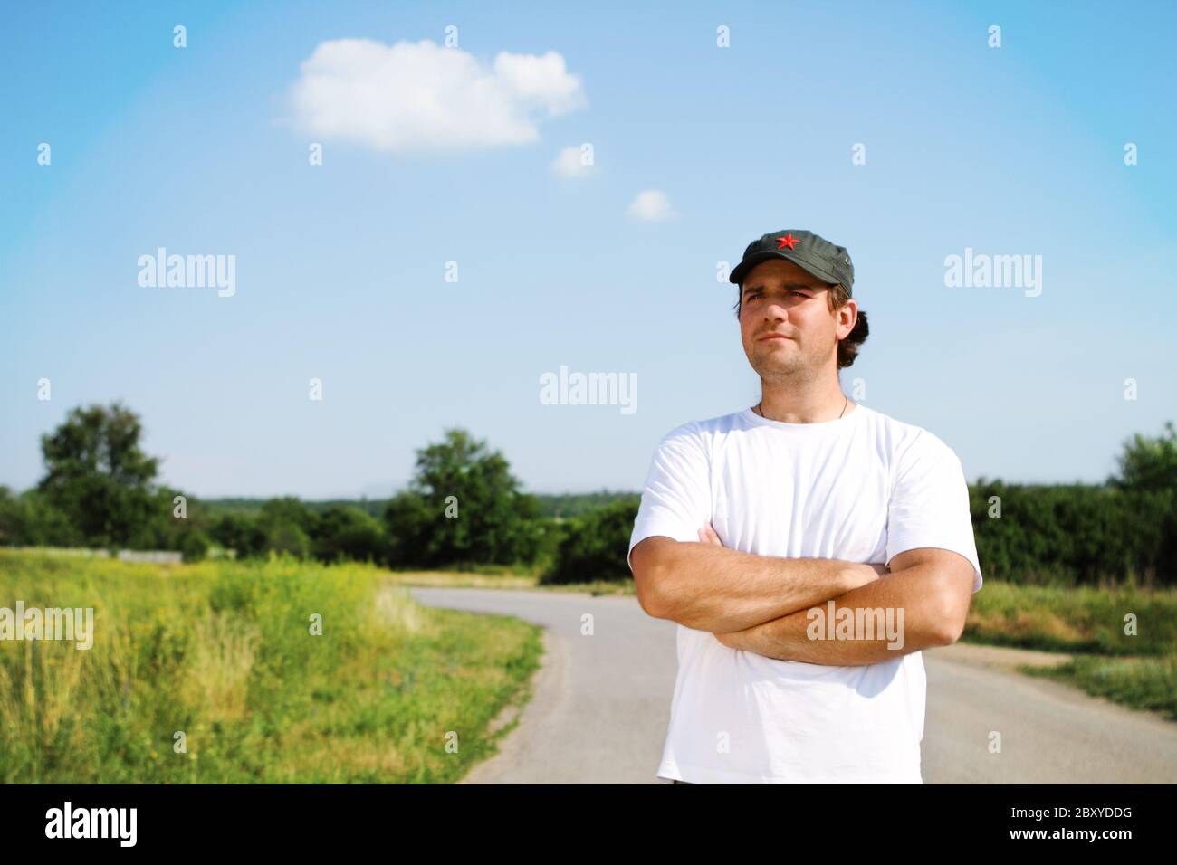 Thinking man outdoors Stock Photo - Alamy
