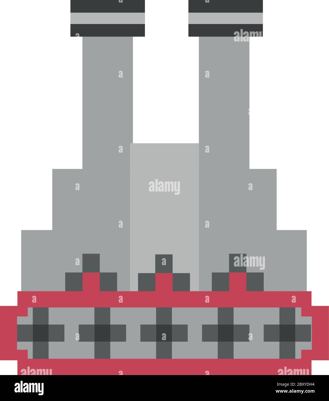 war tank vehicle 8 bits pixelated icon vector illustration design Stock ...