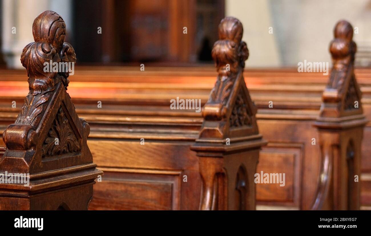 Church seats hi-res stock photography and images - Alamy