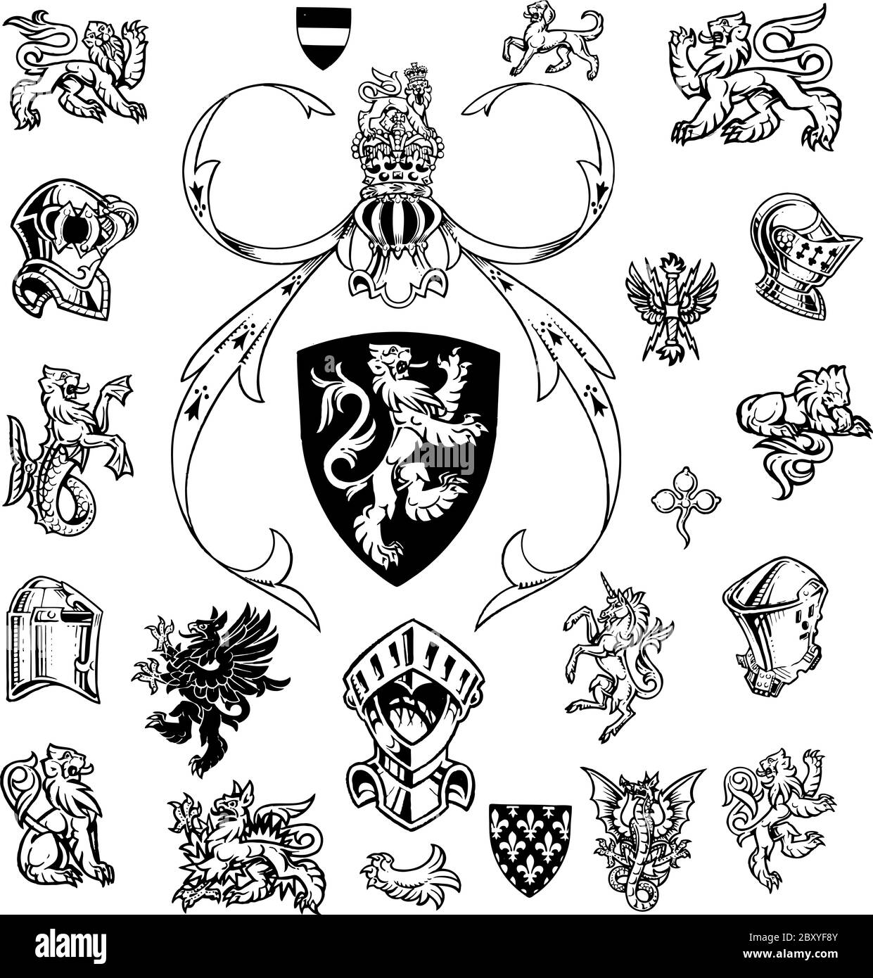 Armour armor heraldry hi-res stock photography and images - Alamy