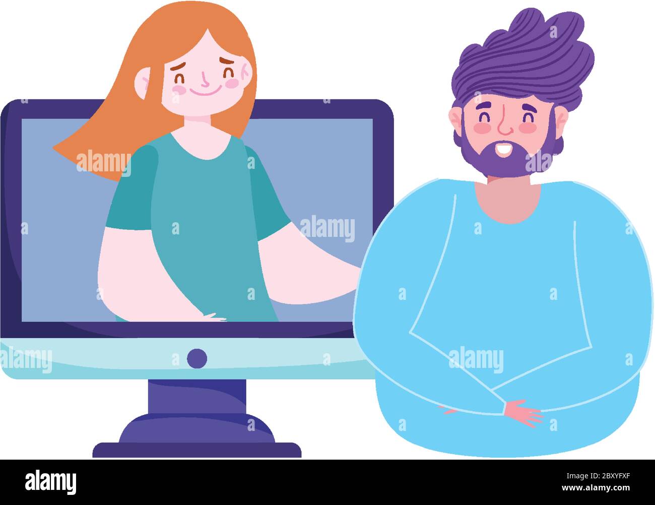 online education student girl and teacher in video computer homework ...