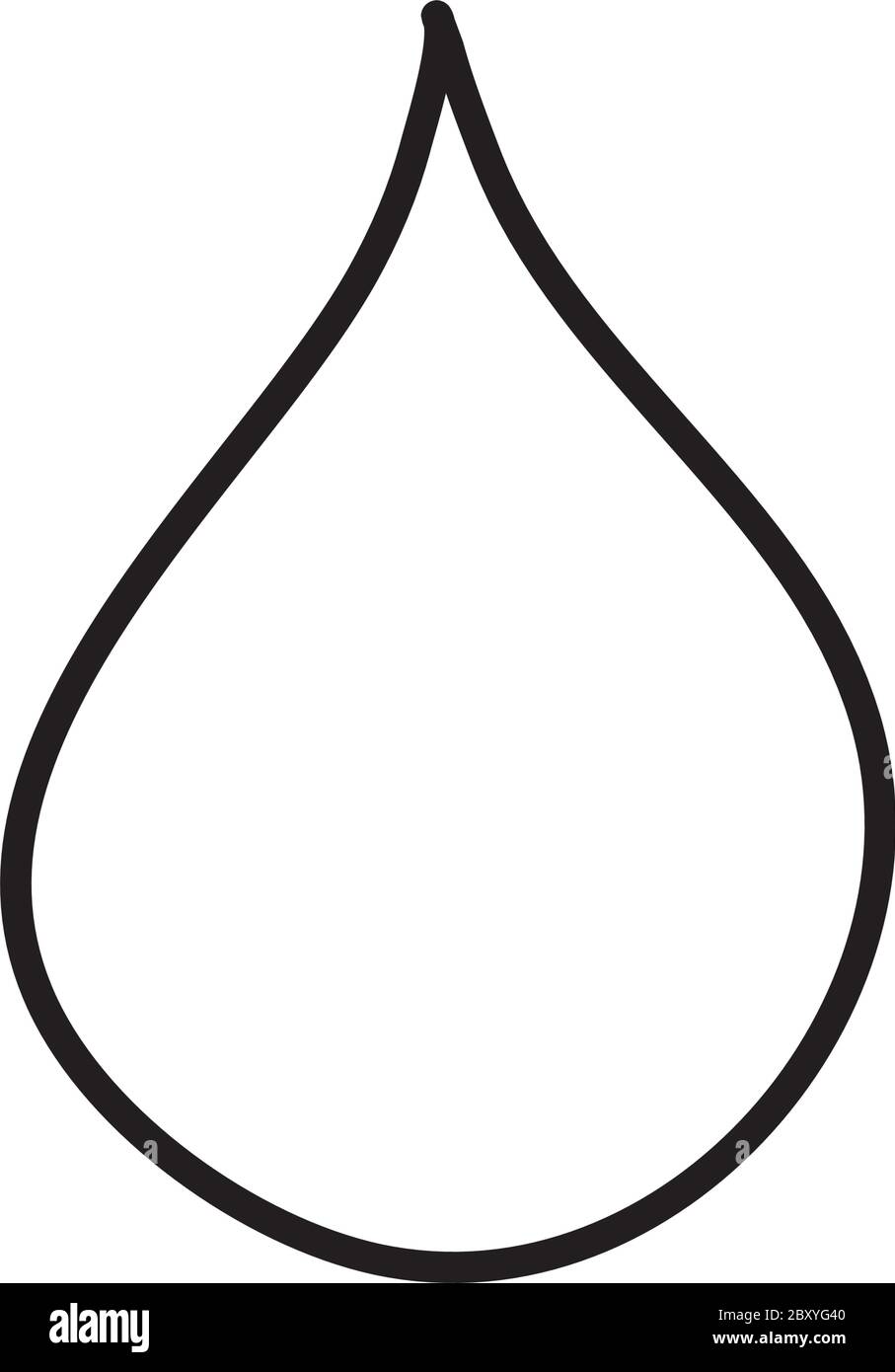 water drop icon over white background, line style, vector illustration ...