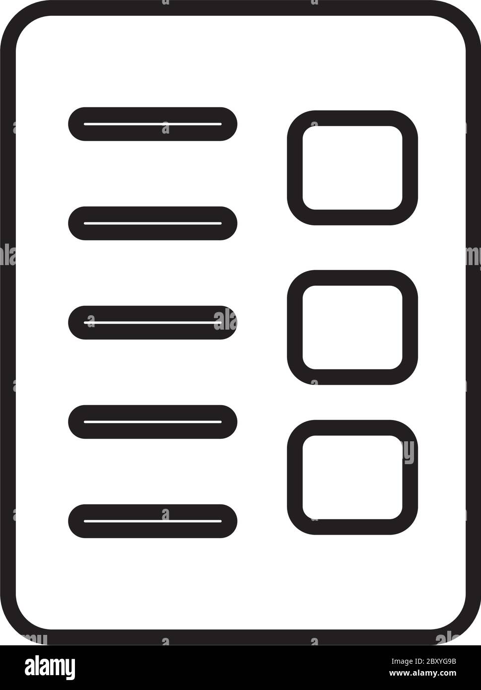 checklist icon over white background, line style, vector illustration ...