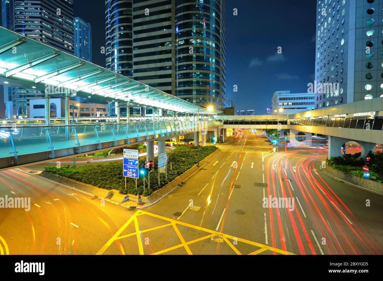 modern urban city at night Stock Photo - Alamy
