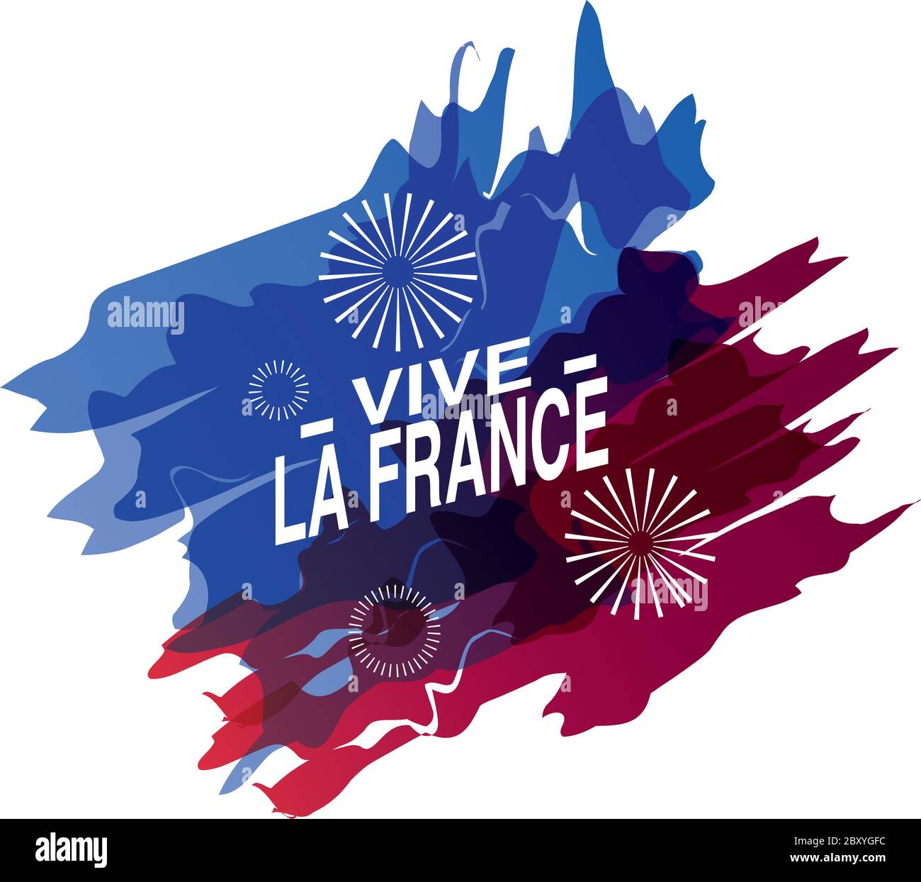 banner for the French national day, label vive la france vector ...