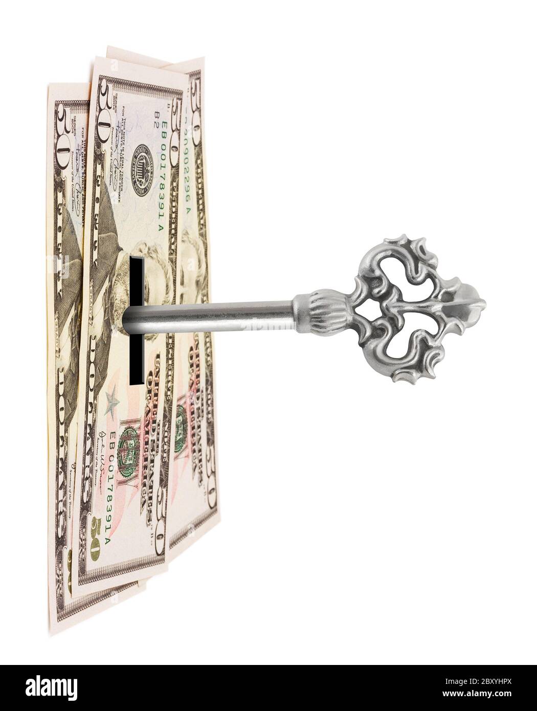 Key and money Stock Photo - Alamy