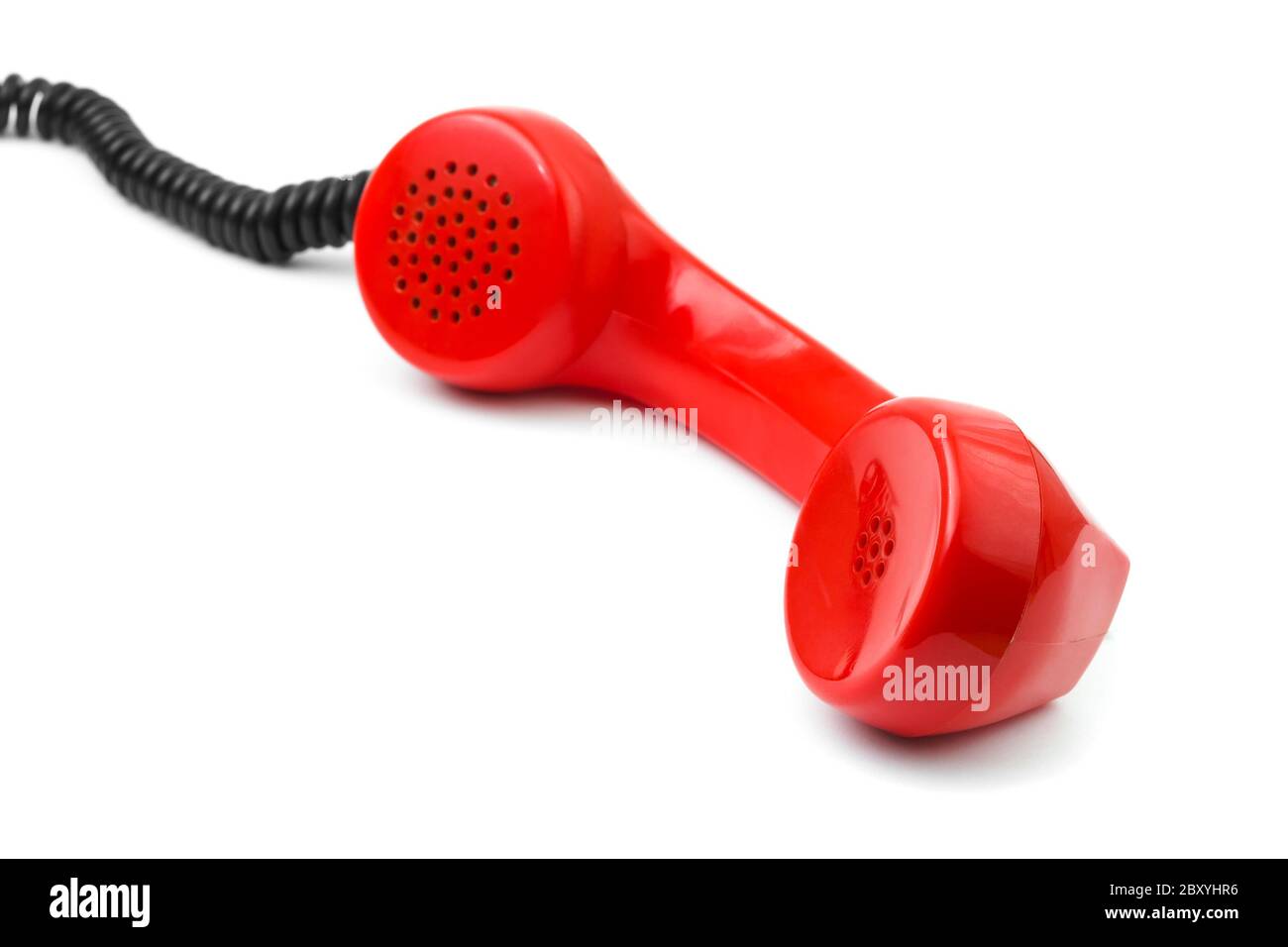 Telephone receiver and cable Stock Photo - Alamy