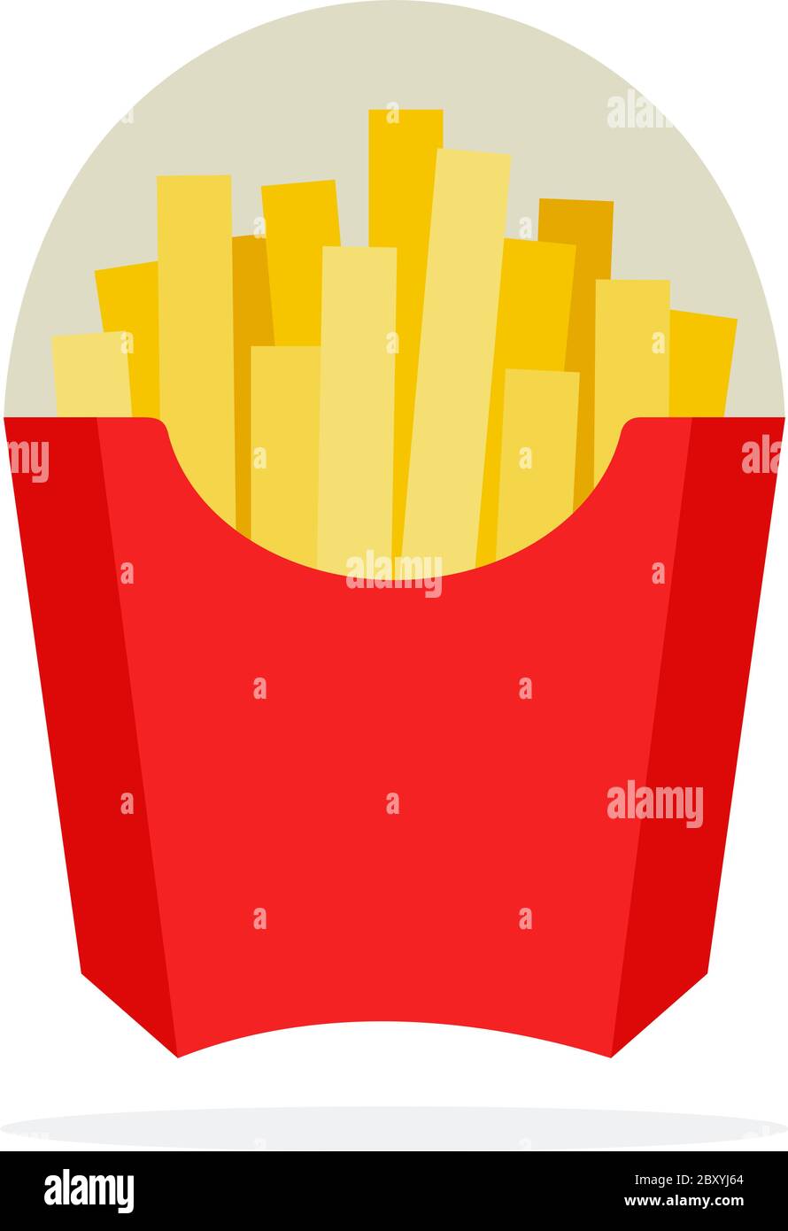 Red french fries bucket Cut Out Stock Images & Pictures - Alamy