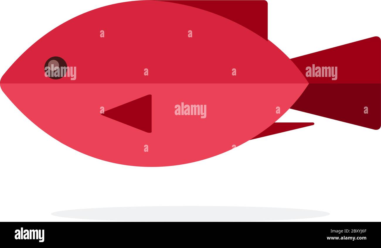 Red oceanic fish flat isolated Stock Vector Image & Art - Alamy