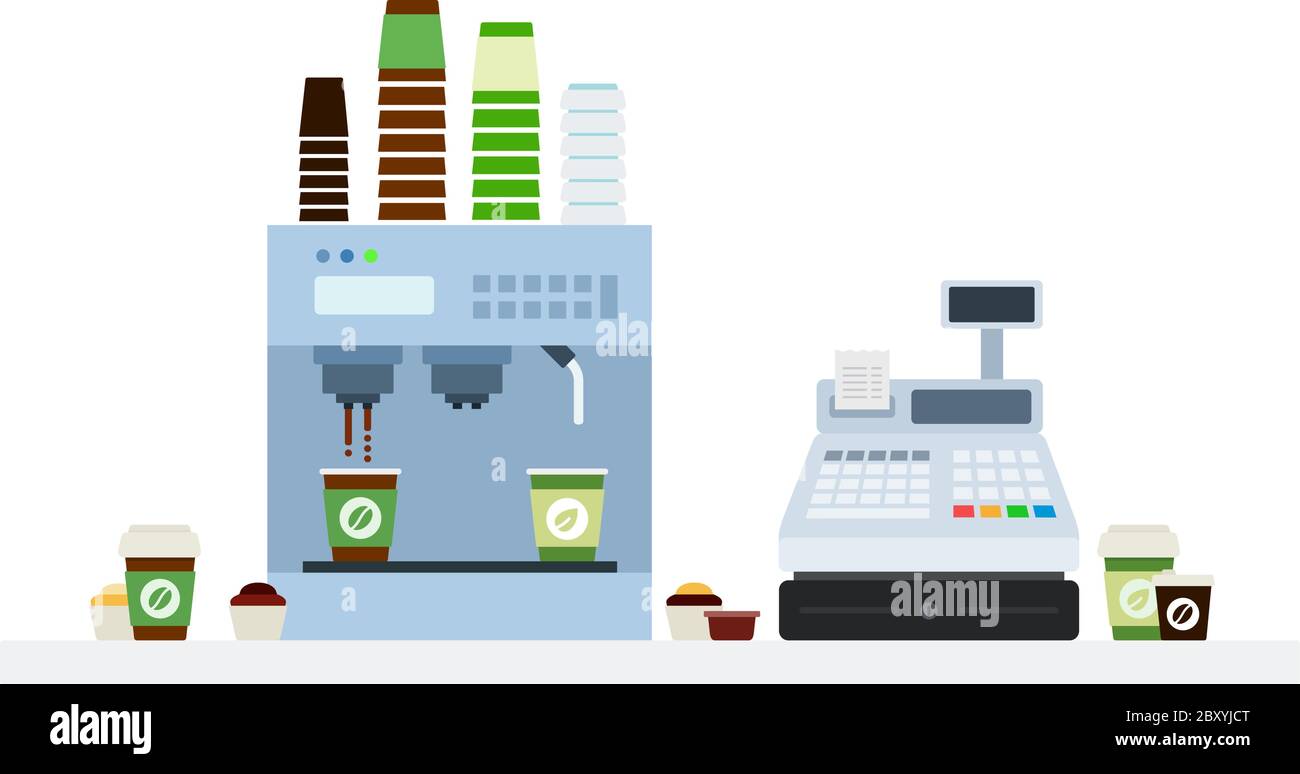 Commercial coffee machine icon Cut Out Stock Images & Pictures - Alamy